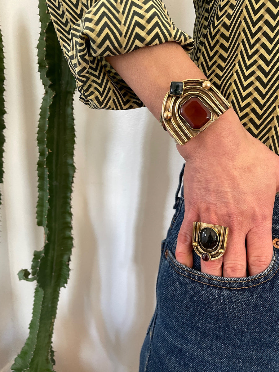 Pretend Temples Ring – Fossil & Hide