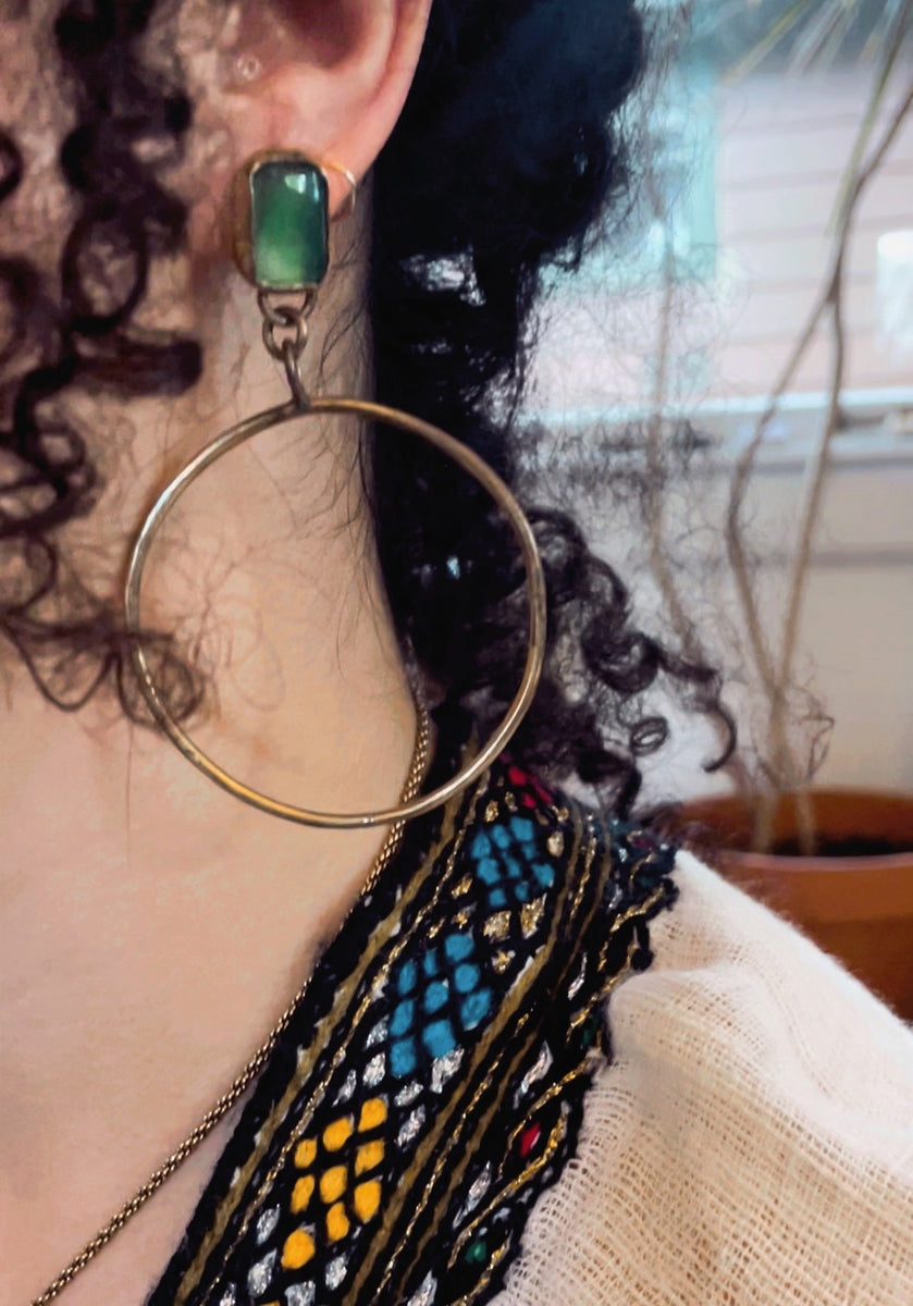 Onyx Hoops – Fossil & Hide